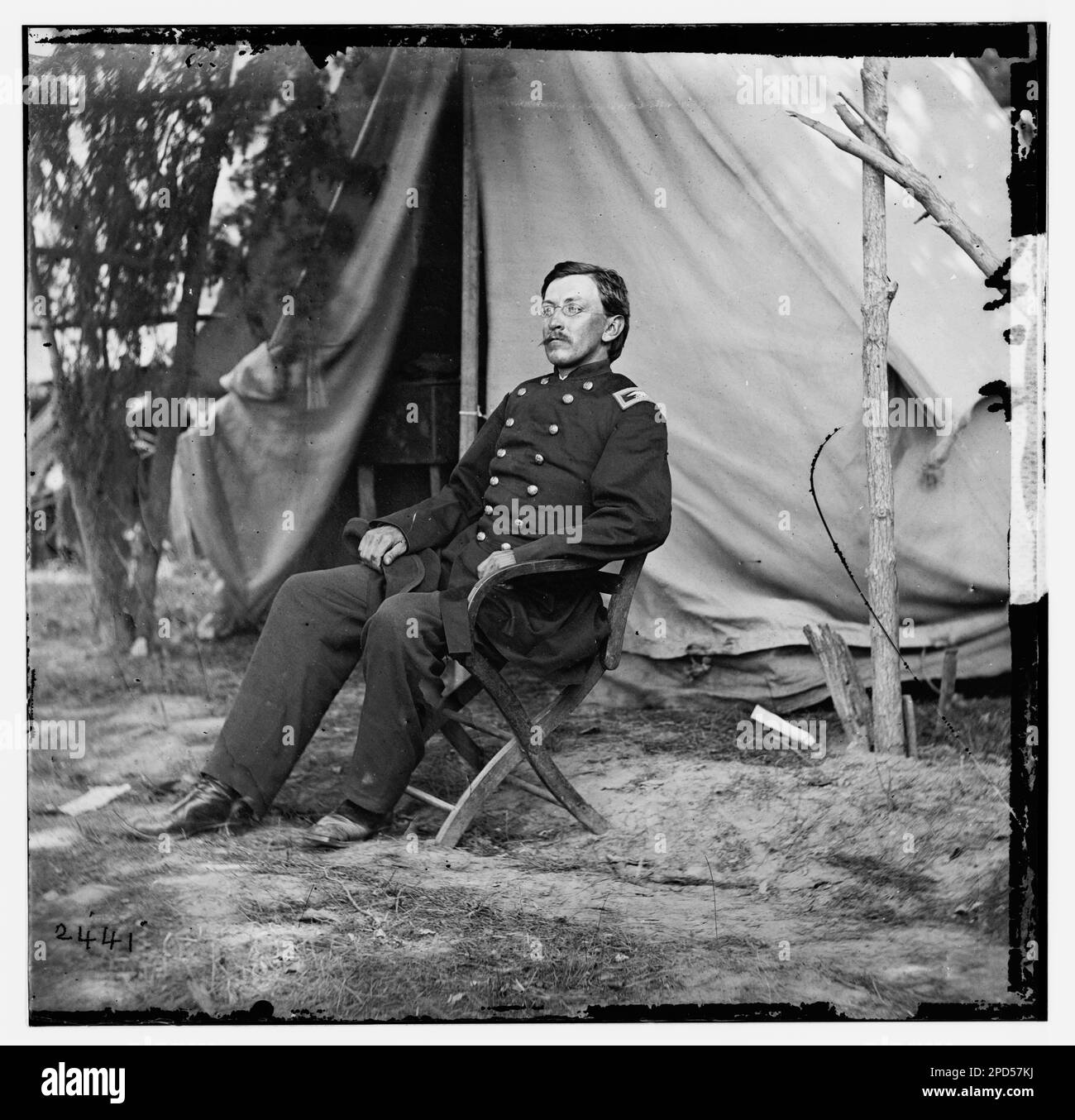 Colonel George H. Chapman (3rd Indiana Cavalry) at his headquarters ...