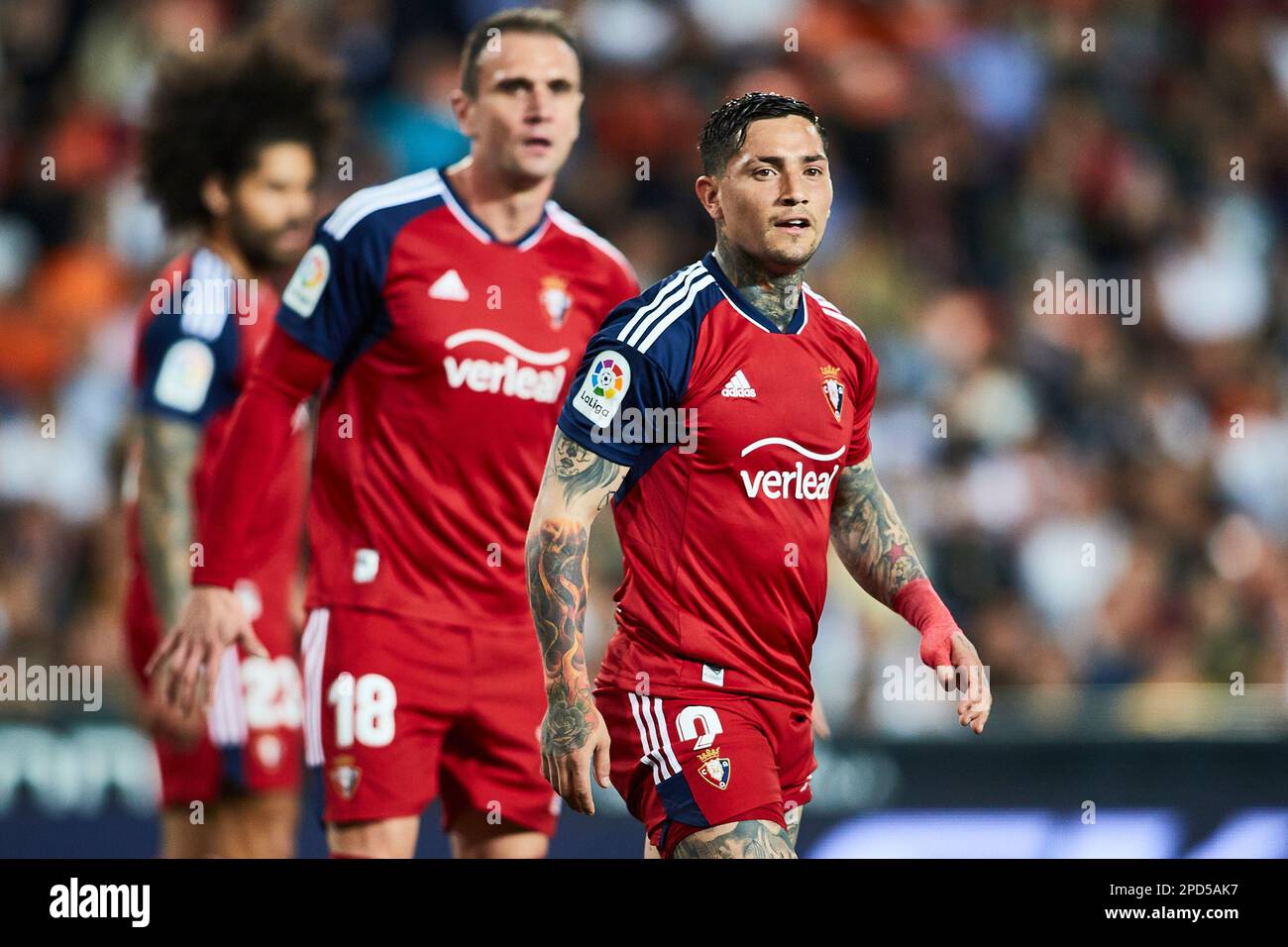 Chimy Avila of CA Osasuna in action during the LaLiga Santander match ...