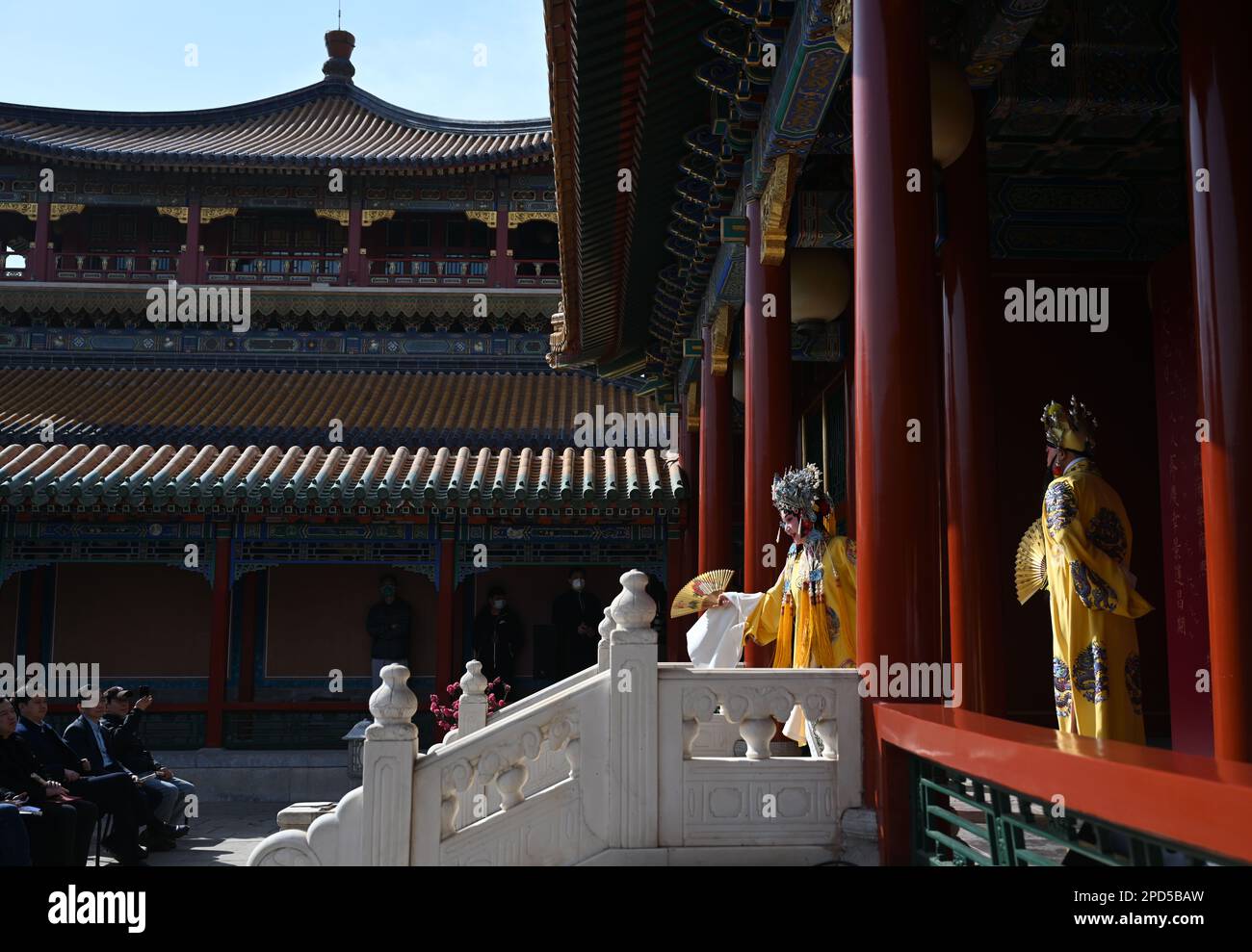 (230314) -- BEIJING, March 14, 2023 (Xinhua) -- Kunqu opera performers ...