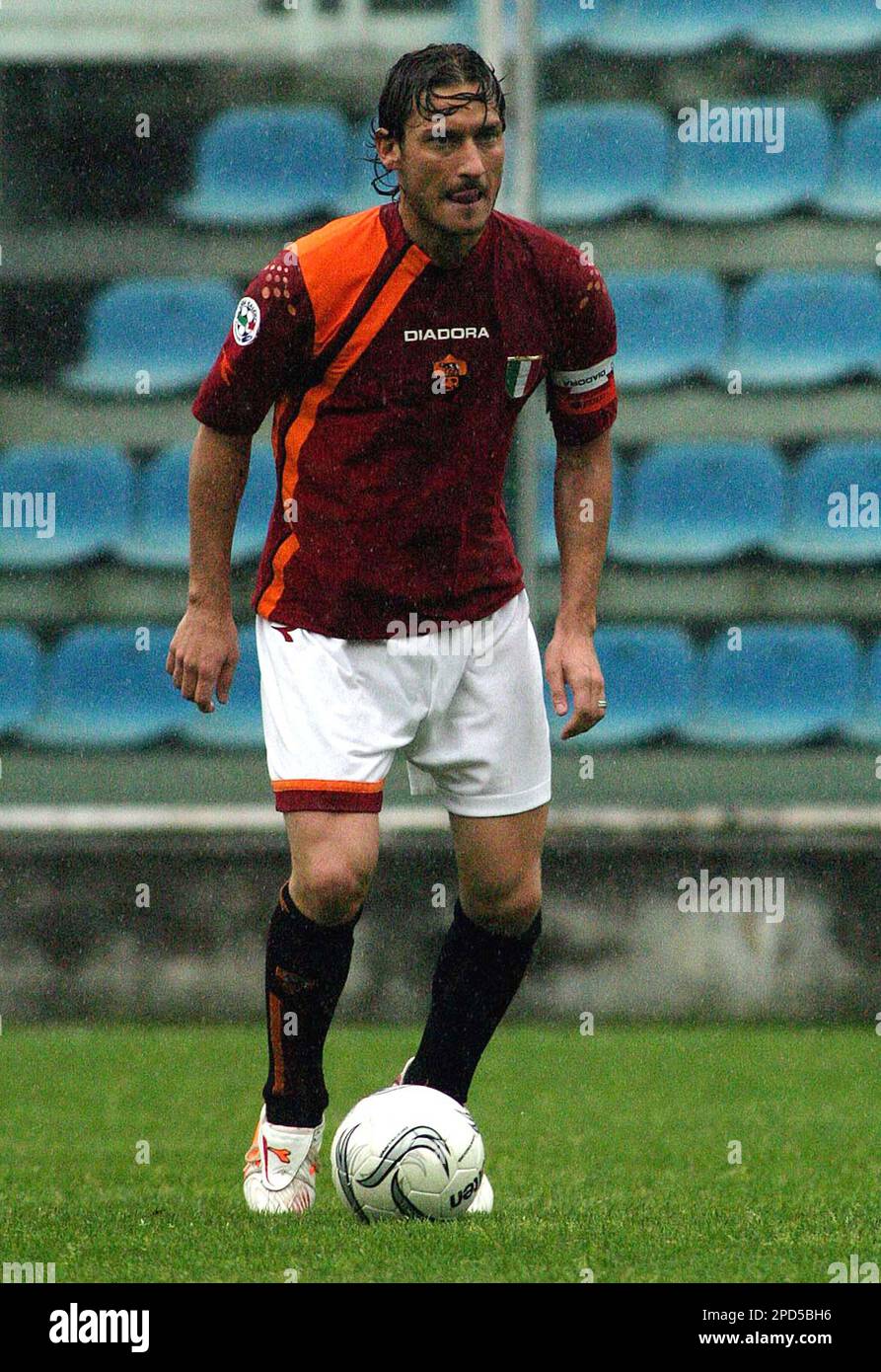 Italian playmaker Francesco Totti looks on during an exhibition game ...