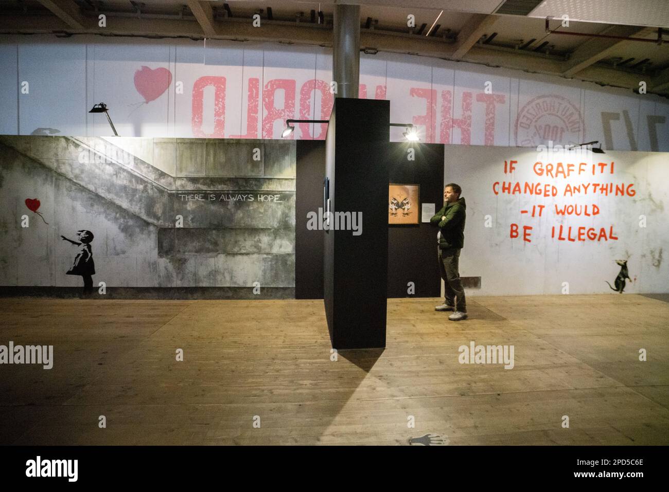 Rome, Italy. 14 March 2023. The World of Banksy – The Immersive ...