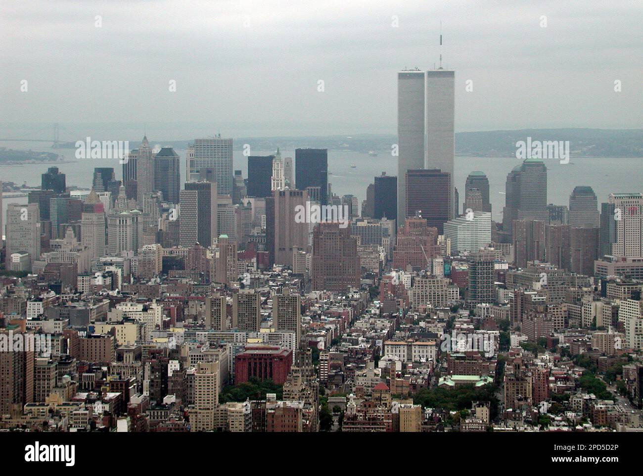 Lower Manhattan and the World Trade Center as seen from the Empire ...