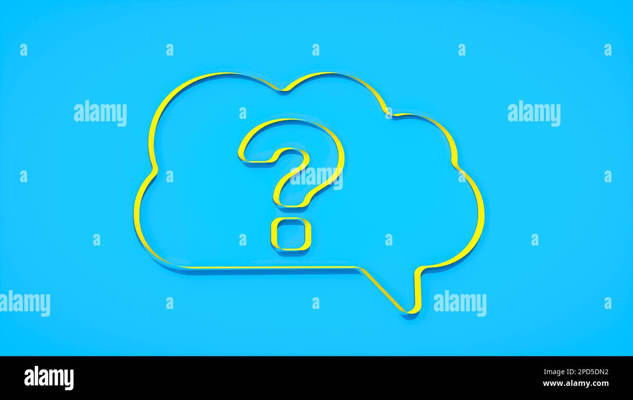 question mark bubble Stock Photo - Alamy
