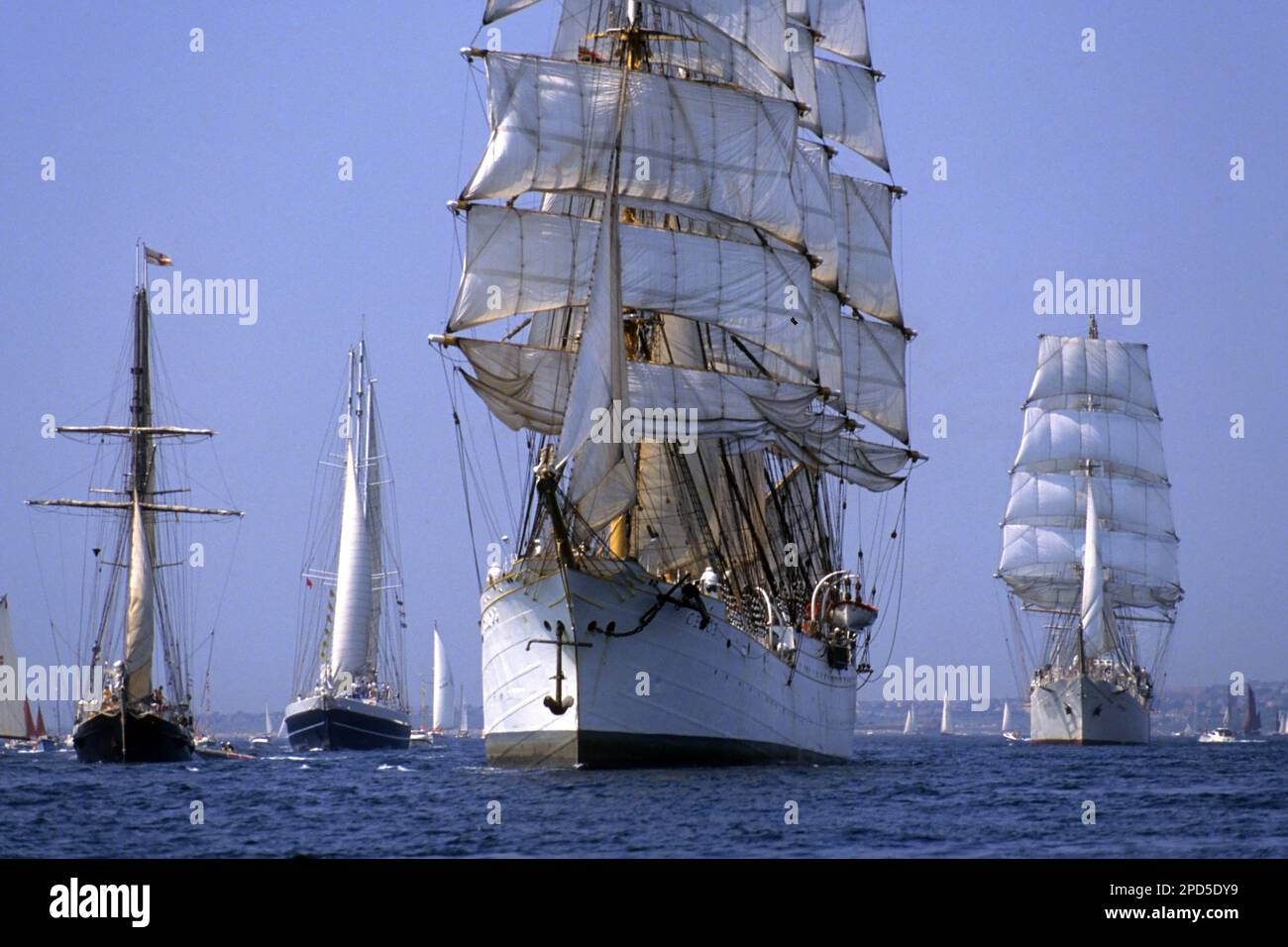 Tall ships in the Parade of sail, 1994 Stock Photo - Alamy
