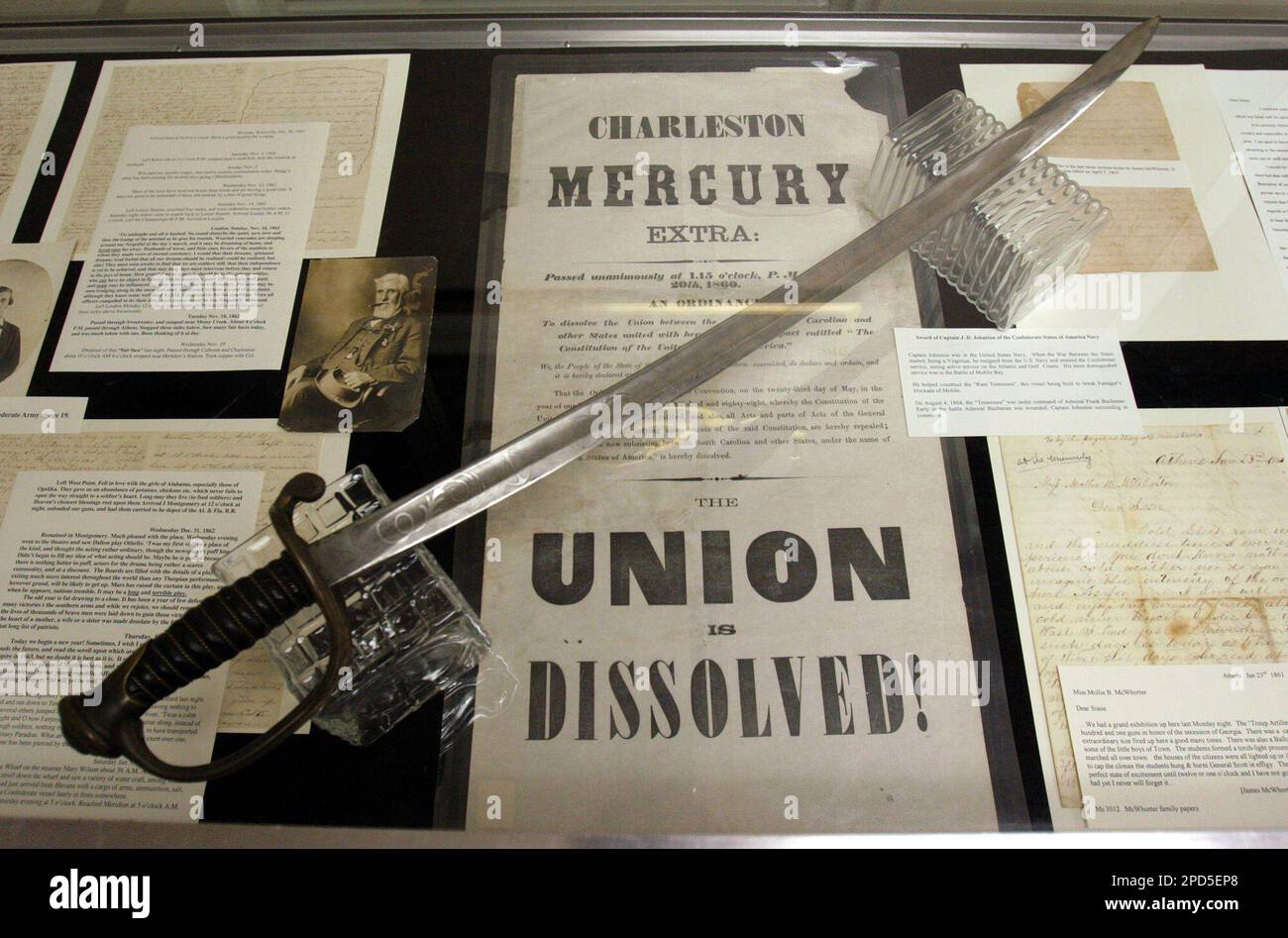 A section of one of the Confederate memorial displays is shown at the ...