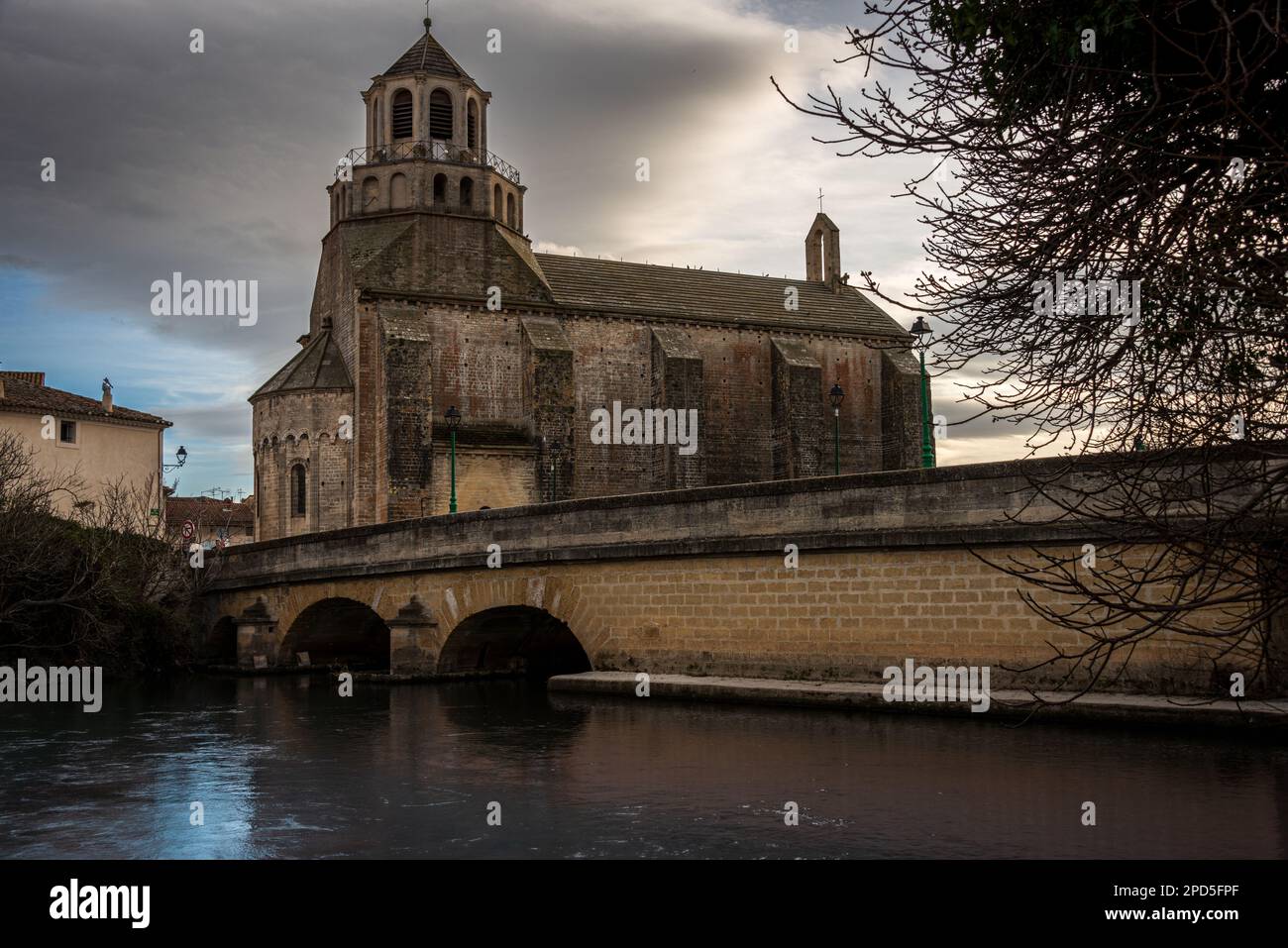 church in the provencal village of Le Thor ,Vaucluse , France Stock ...