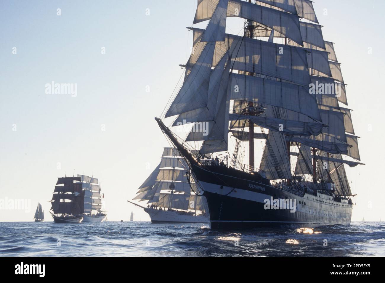 Tall ships at the race start, St Malo, 1999 Stock Photo - Alamy