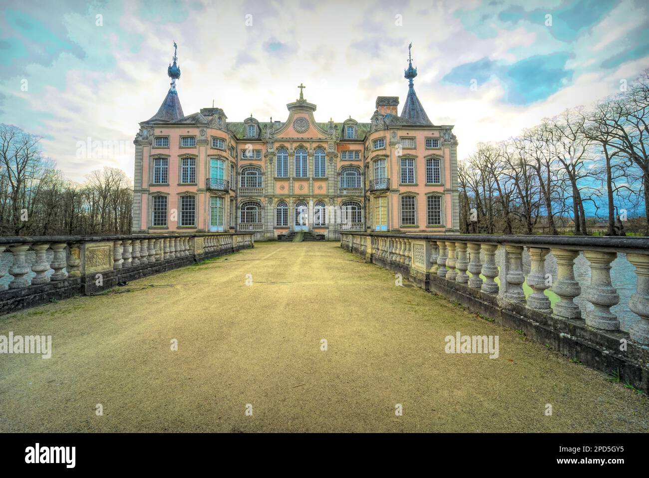 The 13th-century castle of Poeke, former aristocratic residence, now ...
