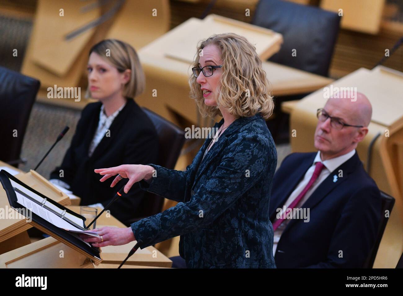 Edinburgh Scotland, UK 14 March 2023. Lorna Slater Scottish Green Party ...