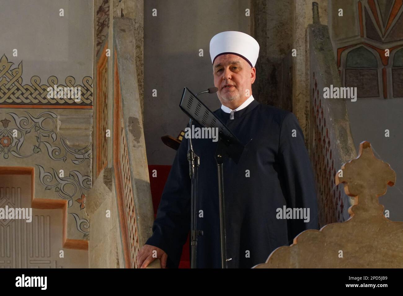 BOSNIA AND HERZEGOVINA, SARAJEVO - 2.9.2022: Leader of muslim community ...