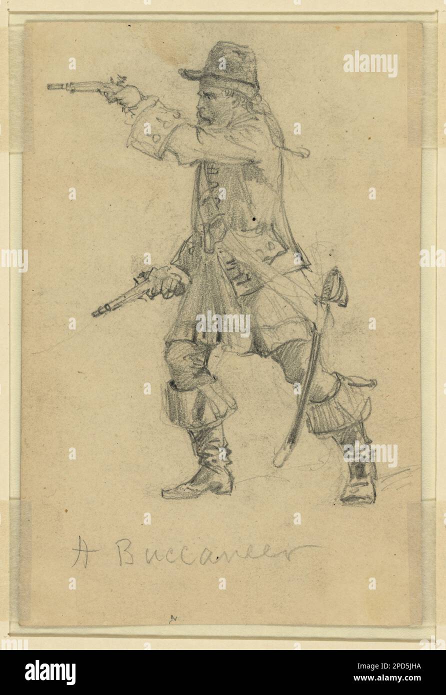 A buccaneer. Morgan collection of Civil War drawings. Pirates, 1860 ...