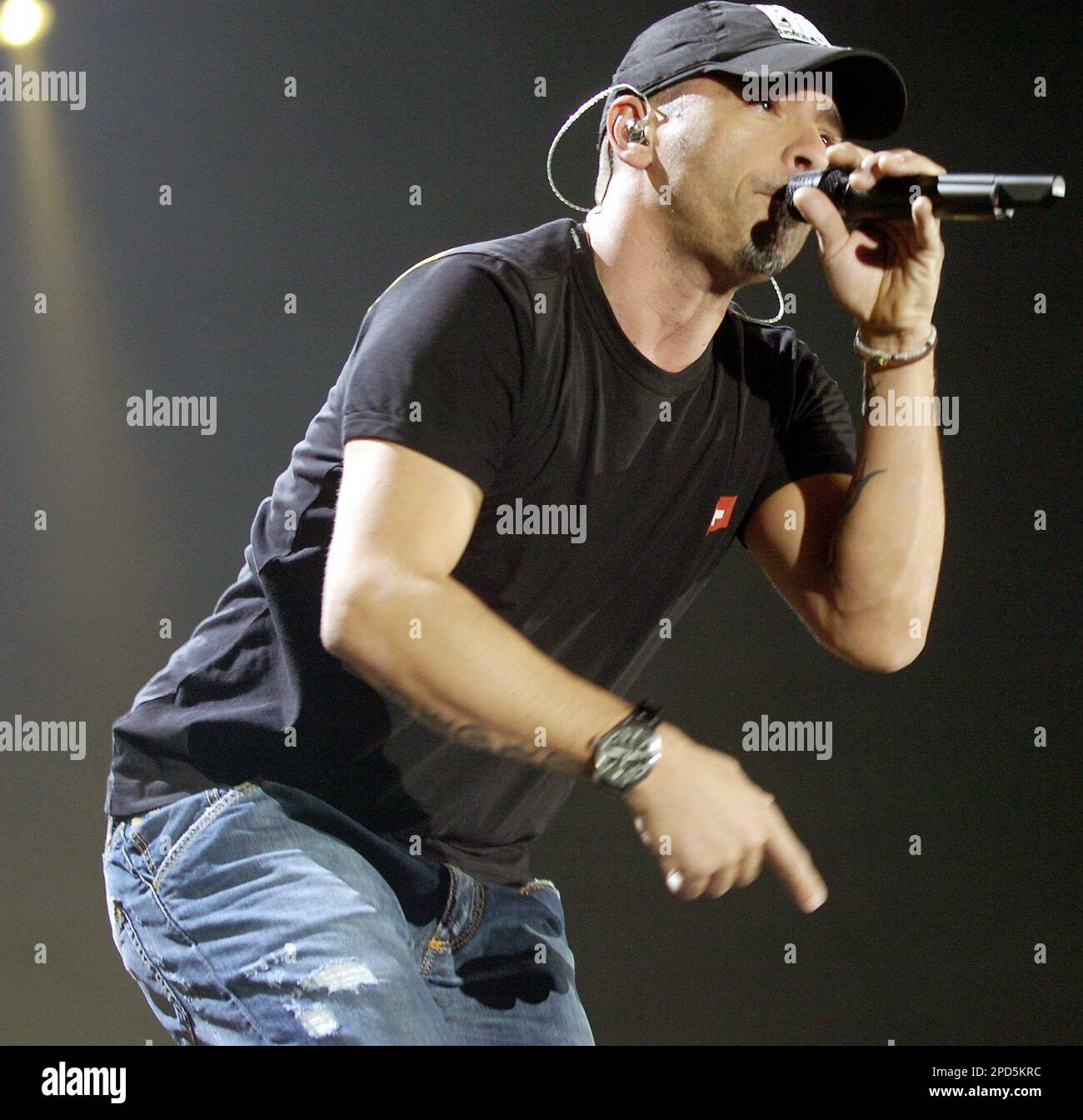 Italian singer Eros Ramazzotti performs one stage during a concert in ...