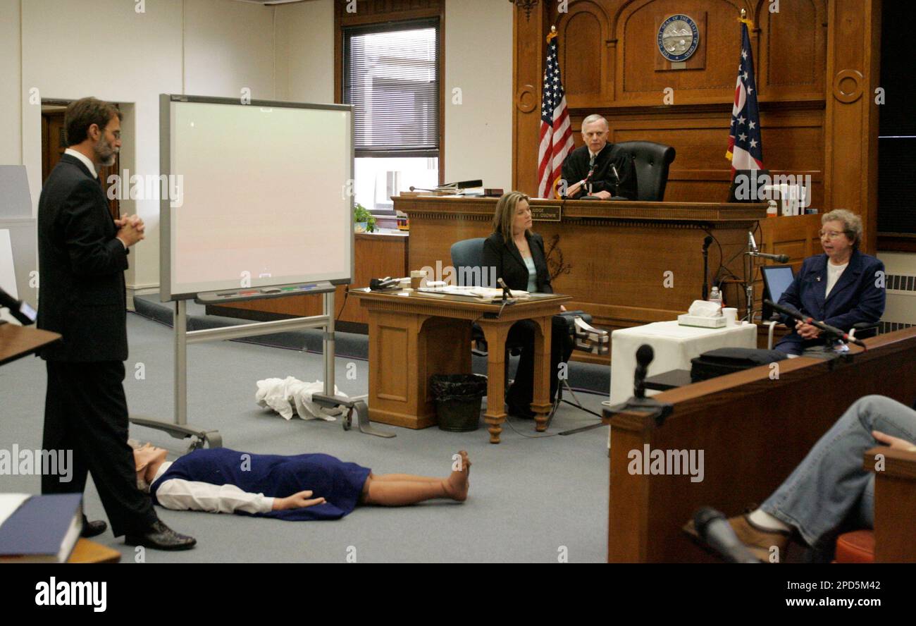 Assistant Lucas County Prosecutor Dean Mandros, left, questions witness ...