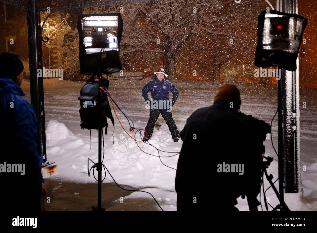 Meteorologist Jim Cantore and his crew broadcast live for The Weather ...