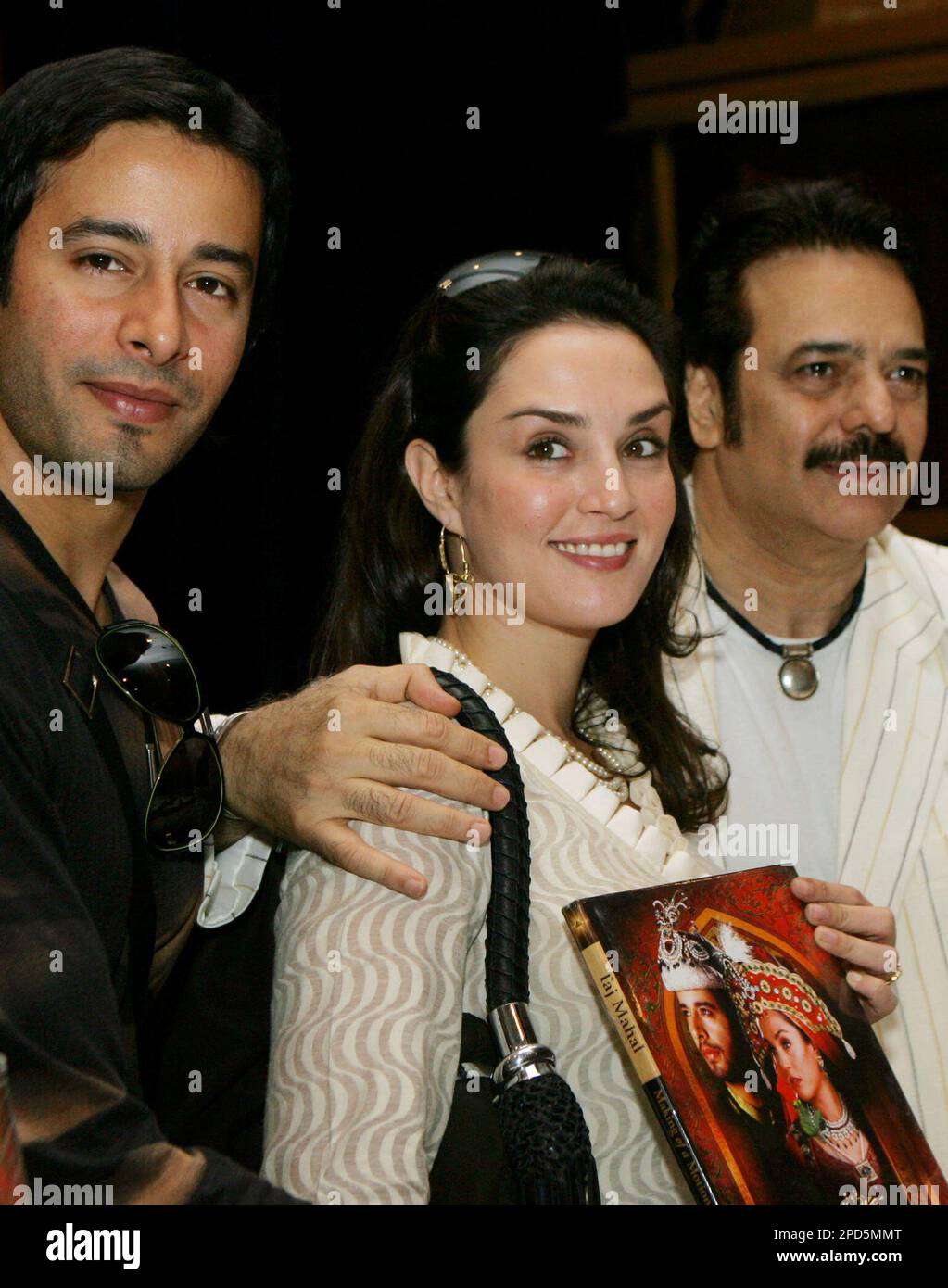 Bollywood actors Zulfi Syed, left, Sonia Jehan, center, and director ...