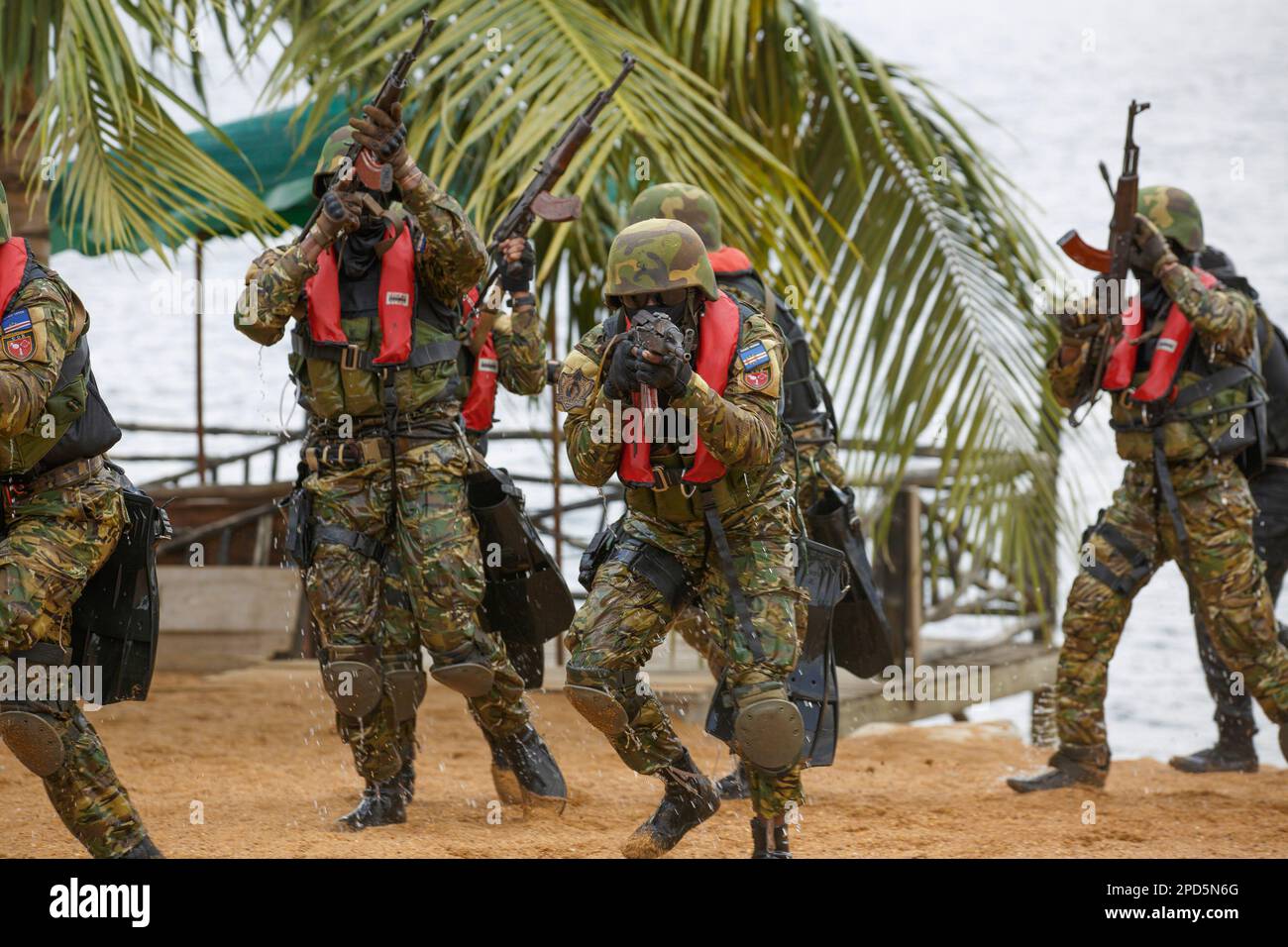 Cabo Verde soldiers conduct combat drills during Flintlock 2023 at ...