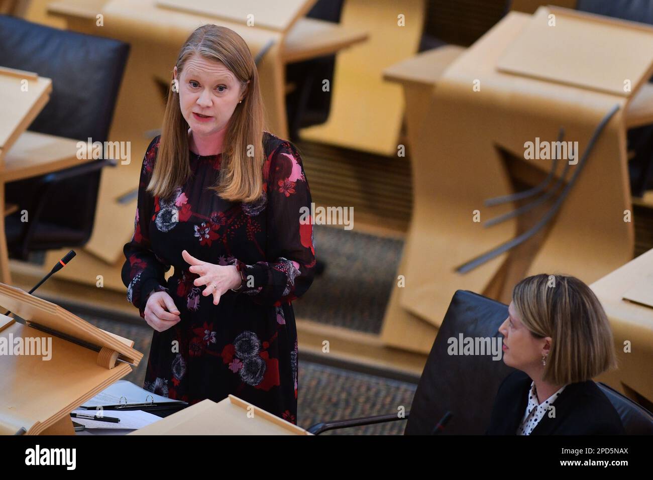 Edinburgh Scotland, UK 14 March 2023. Shirley-Anne Somerville at the ...