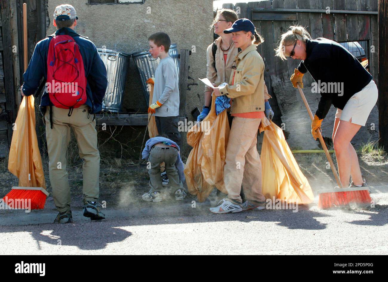 The clean-up group of volunteers, from left, William Stump; Collin ...