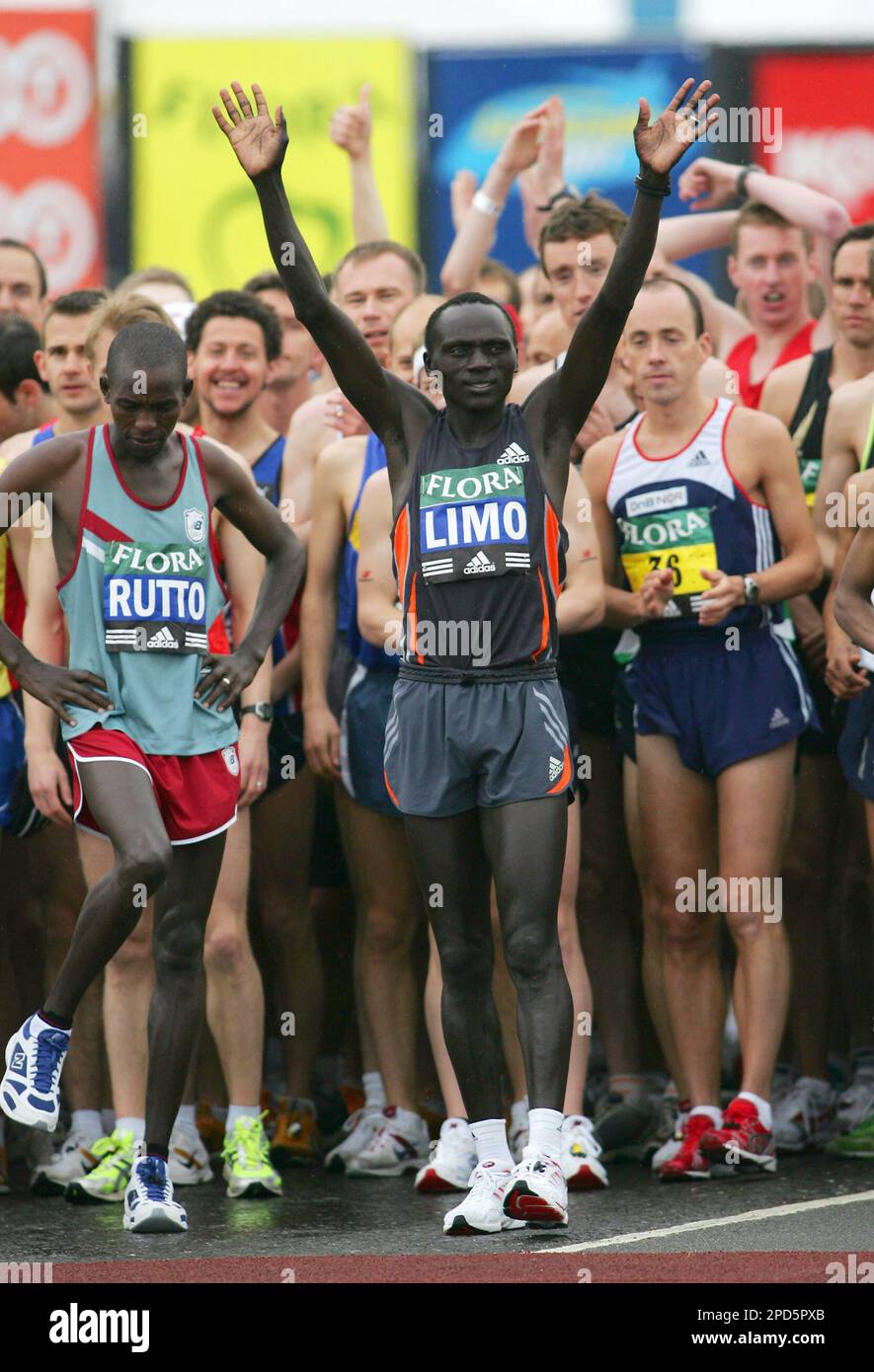 Kenya's Felix Limo acknowledges his name being called out just before ...