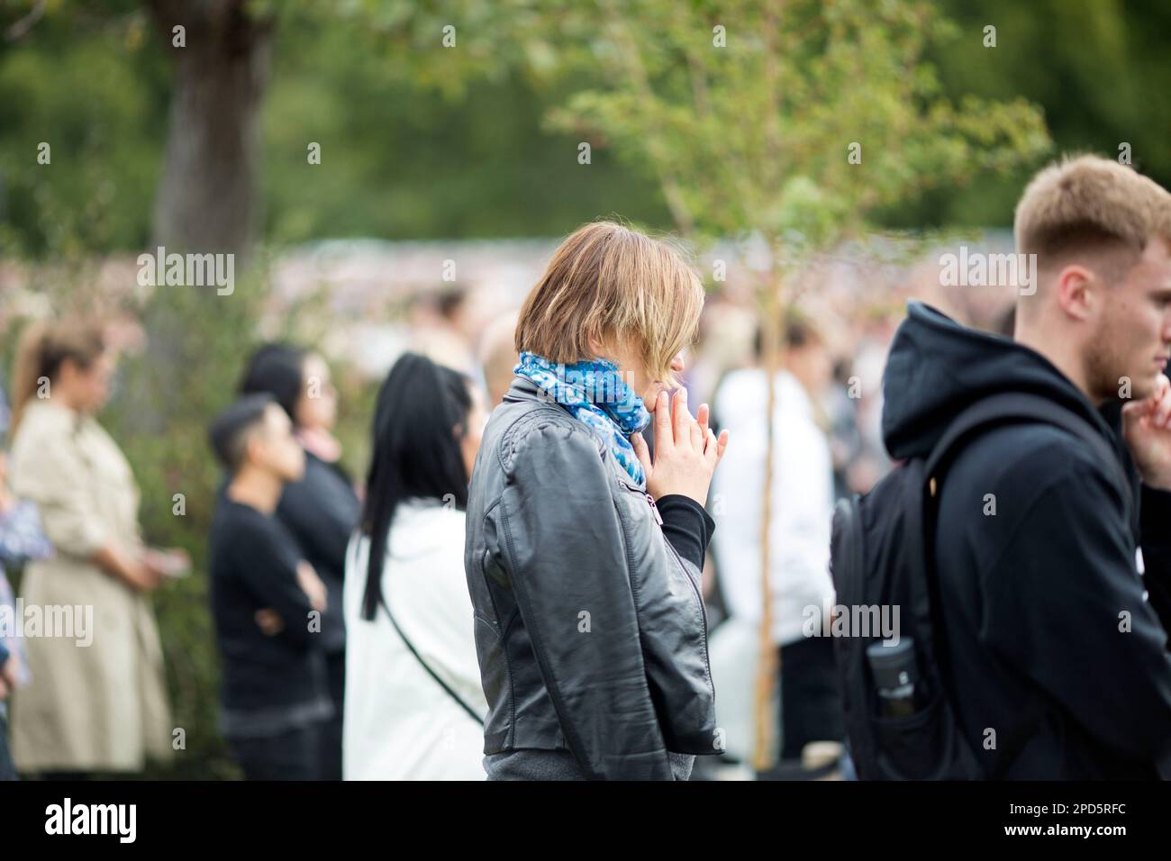 People watch the TV coverage of the late Queen Elizabeth II’s funeral ...