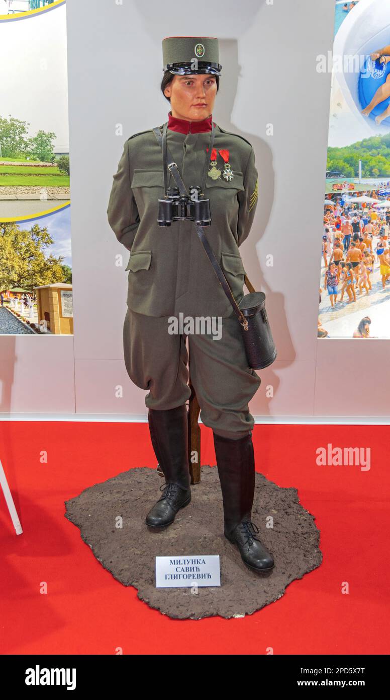 Belgrade, Serbia - February 23, 2023: Wax Sculpture of Soldier Hero ...