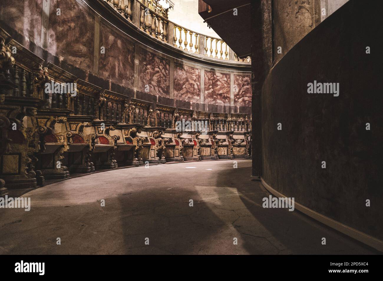 Interior of the Basilica de los Santos Justo y Pastor in Barcelona ...