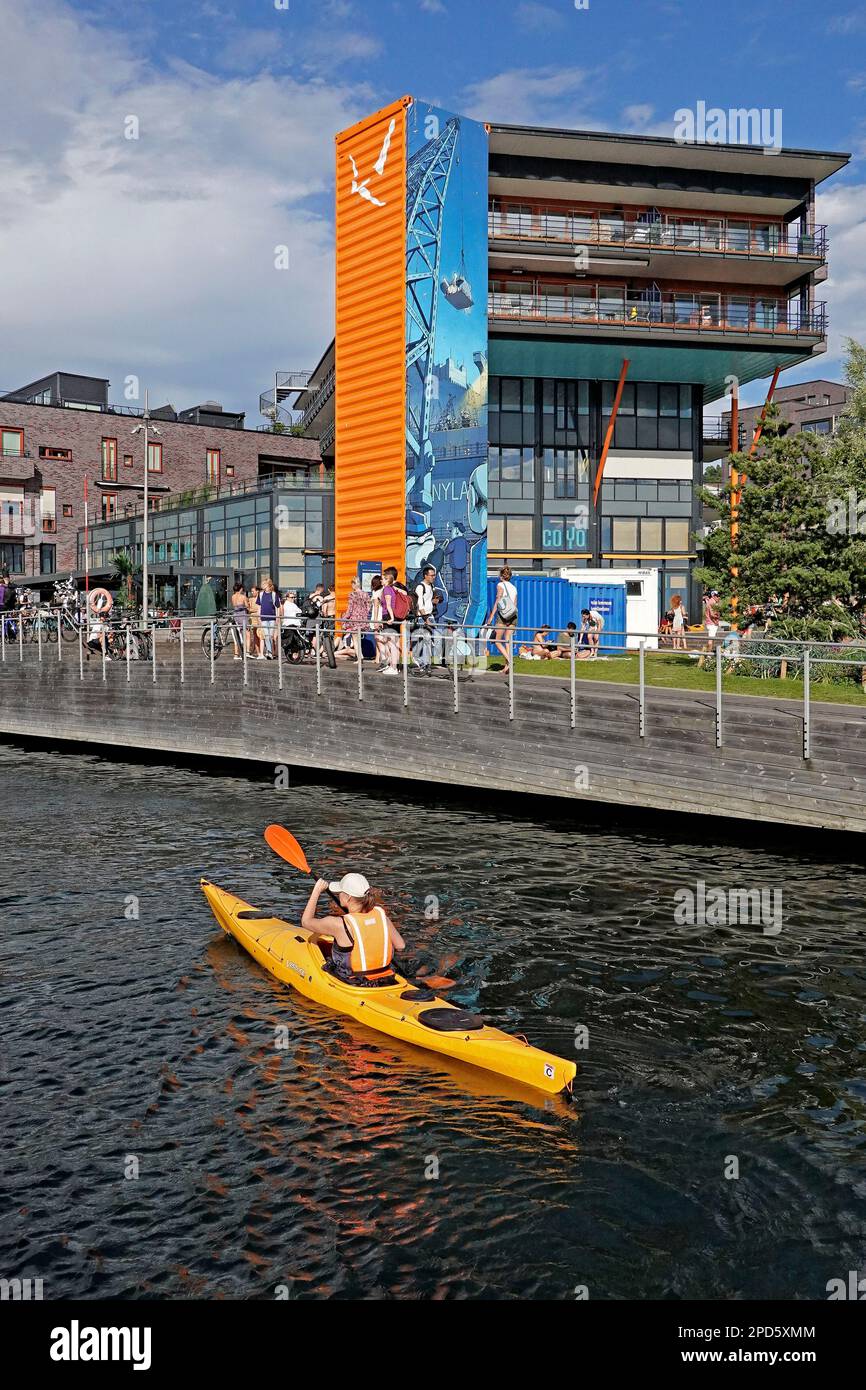 Norway, Oslo, Sorenga is a brand new neighborhood near the Oslo Fjord ...