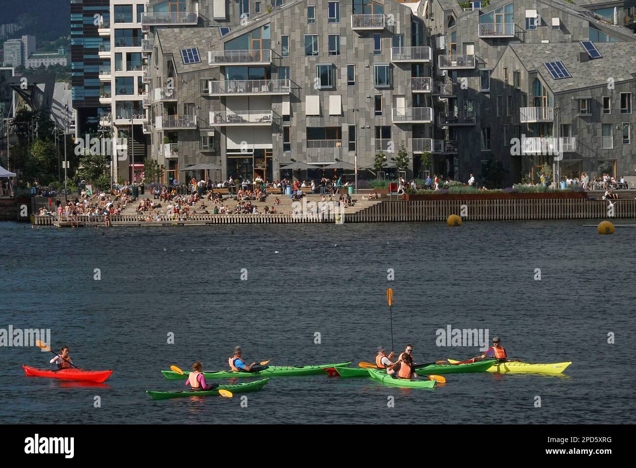 Norway, Oslo, Sorenga is a brand new neighborhood near the Oslo Fjord ...
