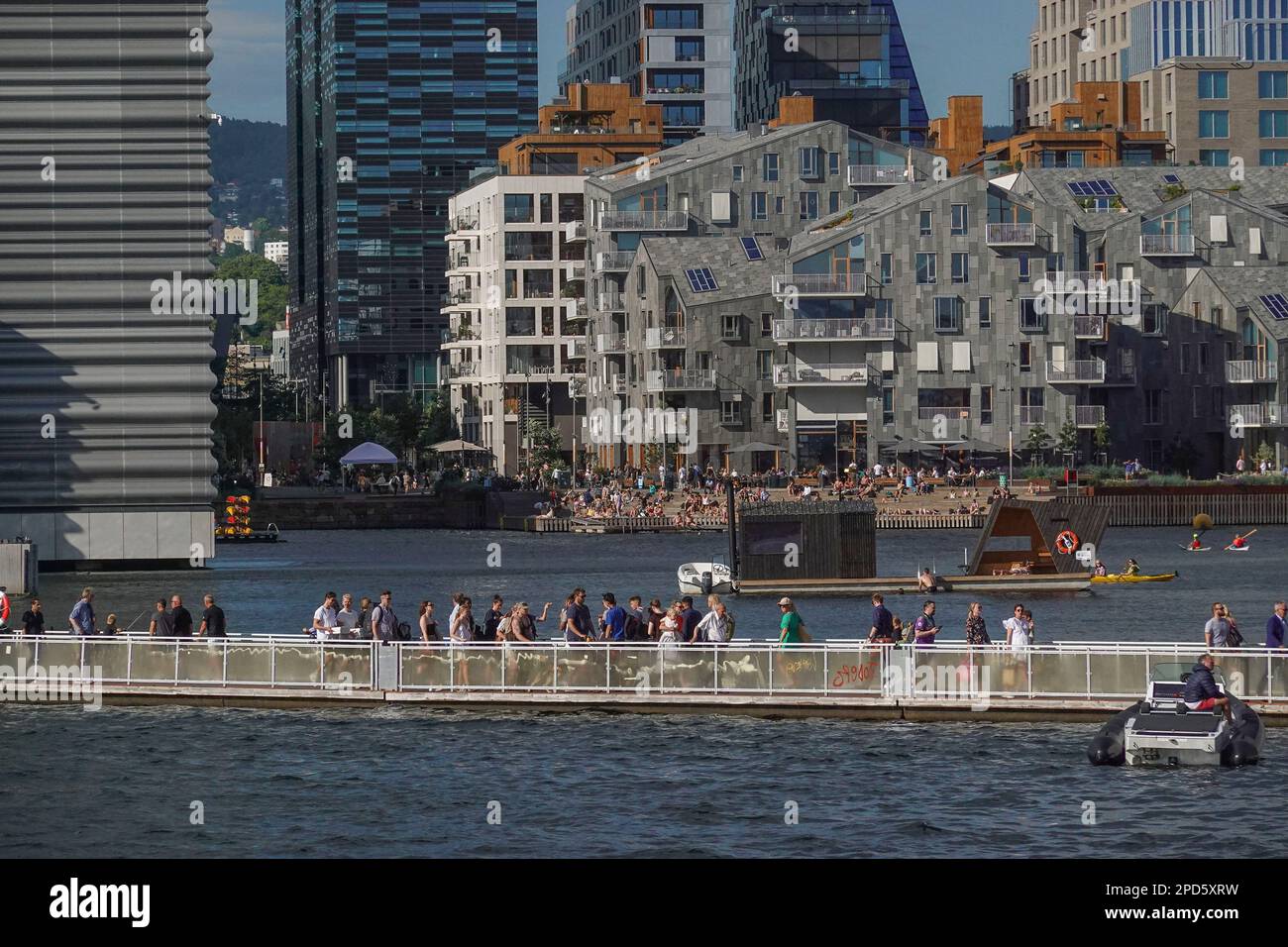 Norway, Oslo, Sorenga is a brand new neighborhood near the Oslo Fjord ...