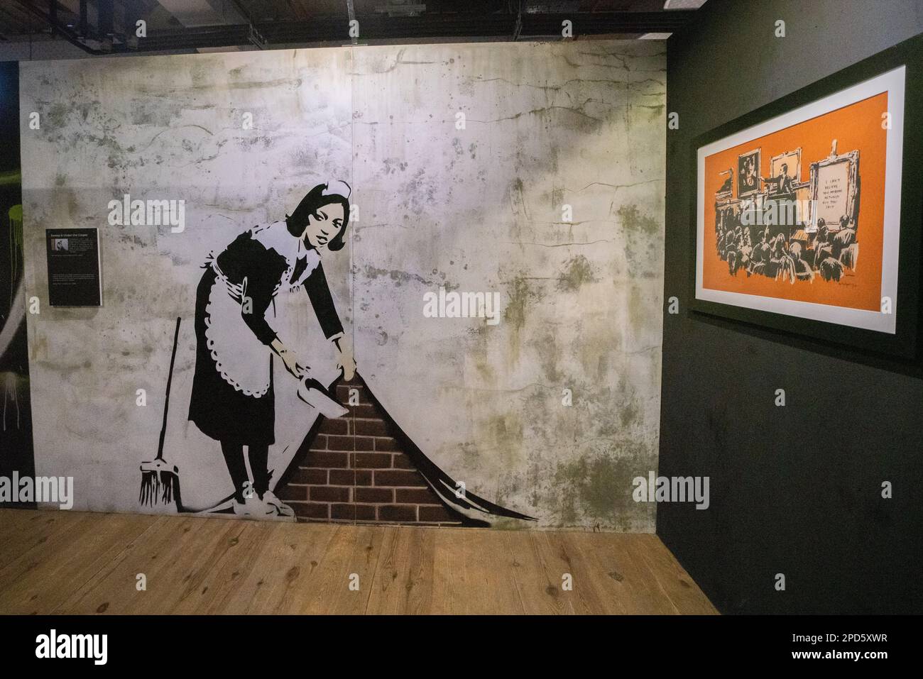 Rome, Italy. 14 March 2023. BANKSY, Sweep it Under the Carpet. The ...