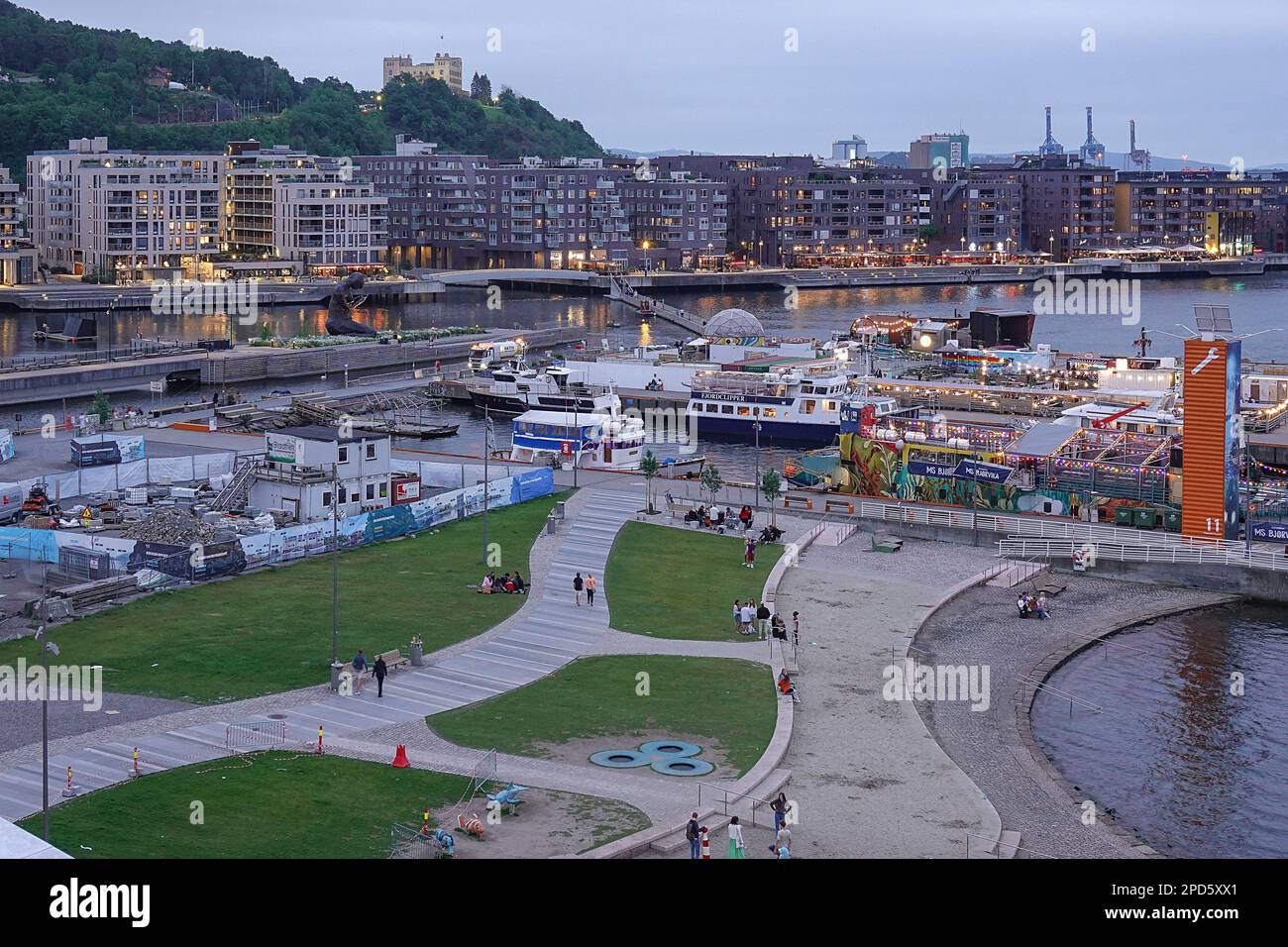 Norway, Oslo, Sorenga is a brand new neighborhood near the Oslo Fjord ...