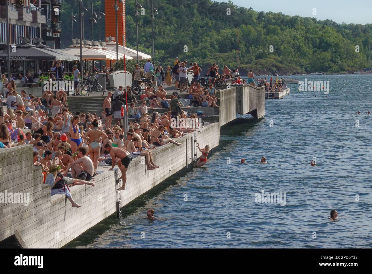 Norway, Oslo, Sorenga is a brand new neighborhood near the Oslo Fjord ...