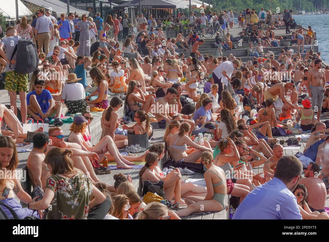 Norway, Oslo, Sorenga is a brand new neighborhood near the Oslo Fjord ...