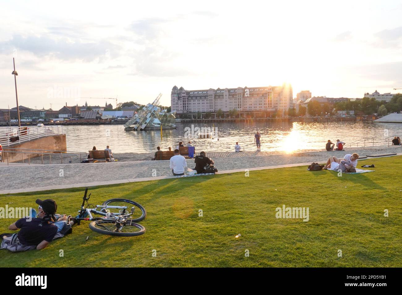 Norway, Oslo, Sorenga is a brand new neighborhood near the Oslo Fjord ...