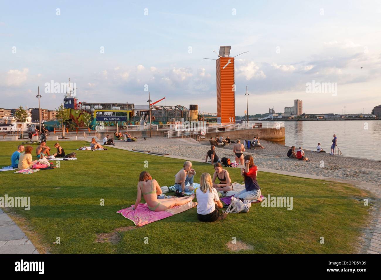 Norway, Oslo, Sorenga is a brand new neighborhood near the Oslo Fjord ...