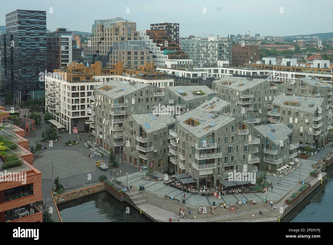 Norway, Oslo, Sorenga is a brand new neighborhood near the Oslo Fjord ...