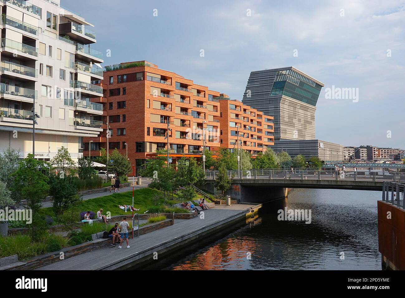 Norway, Oslo, Sorenga is a brand new neighborhood near the Oslo Fjord ...