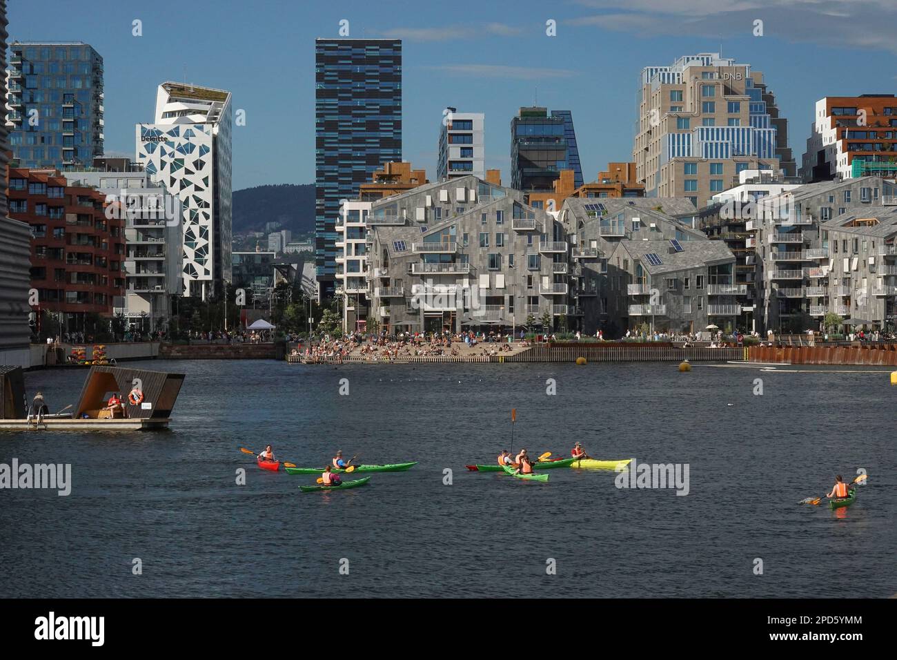 Norway, Oslo, Sorenga is a brand new neighborhood near the Oslo Fjord ...