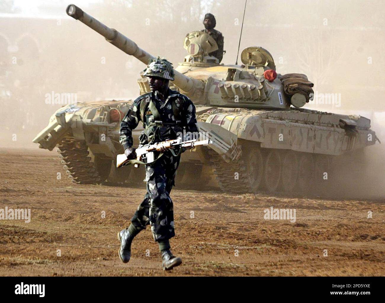 Indian Army soldiers perform a mock demonstration during Know your Army ...
