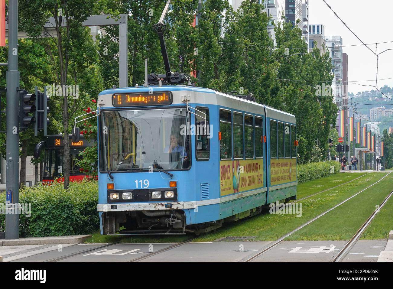 Norway, Oslo, the Tram Line Rails in Oslo City Photo © Fabio Mazzarella ...