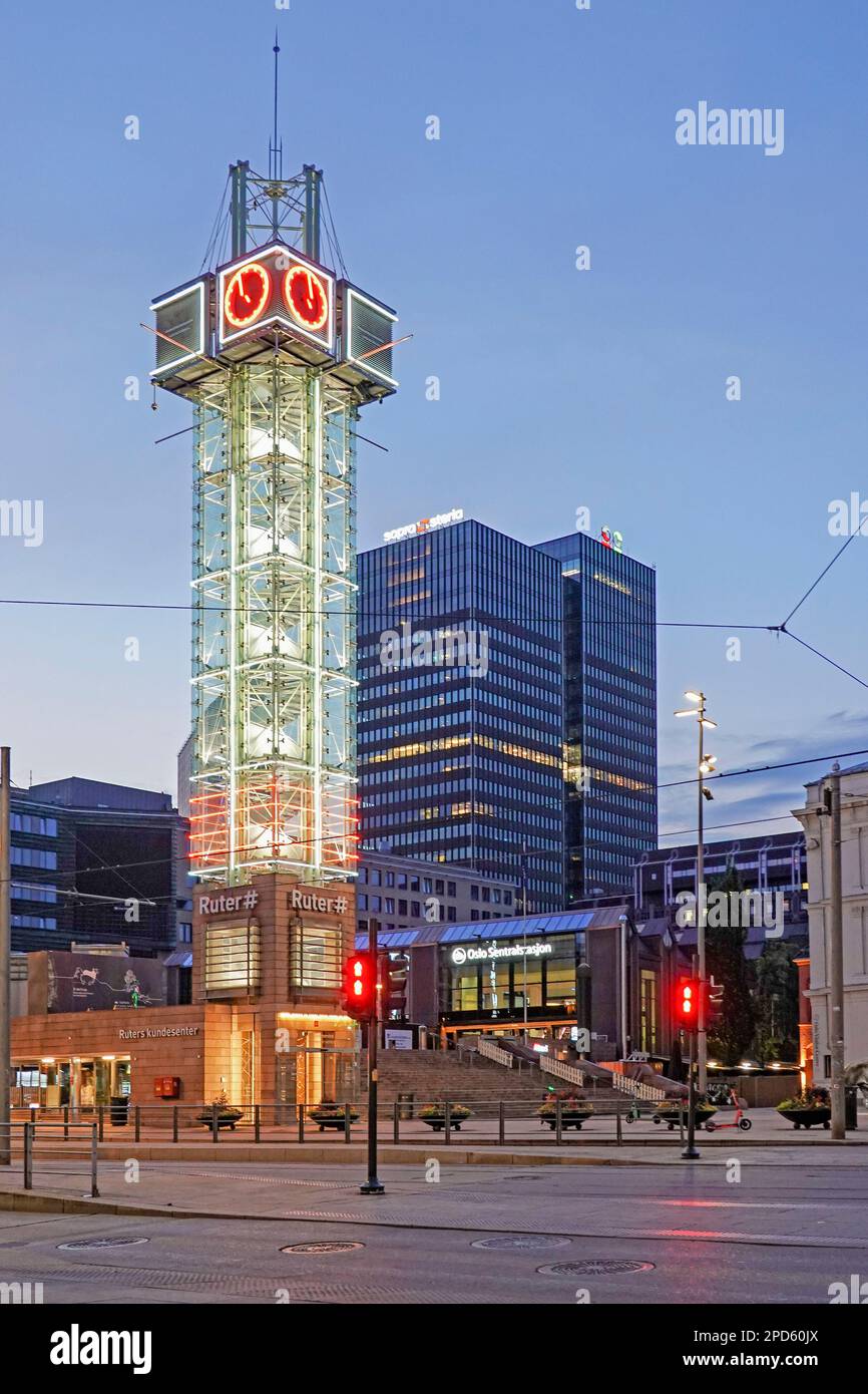 Norway, Oslo, Oslo Central Station is the largest railway station ...