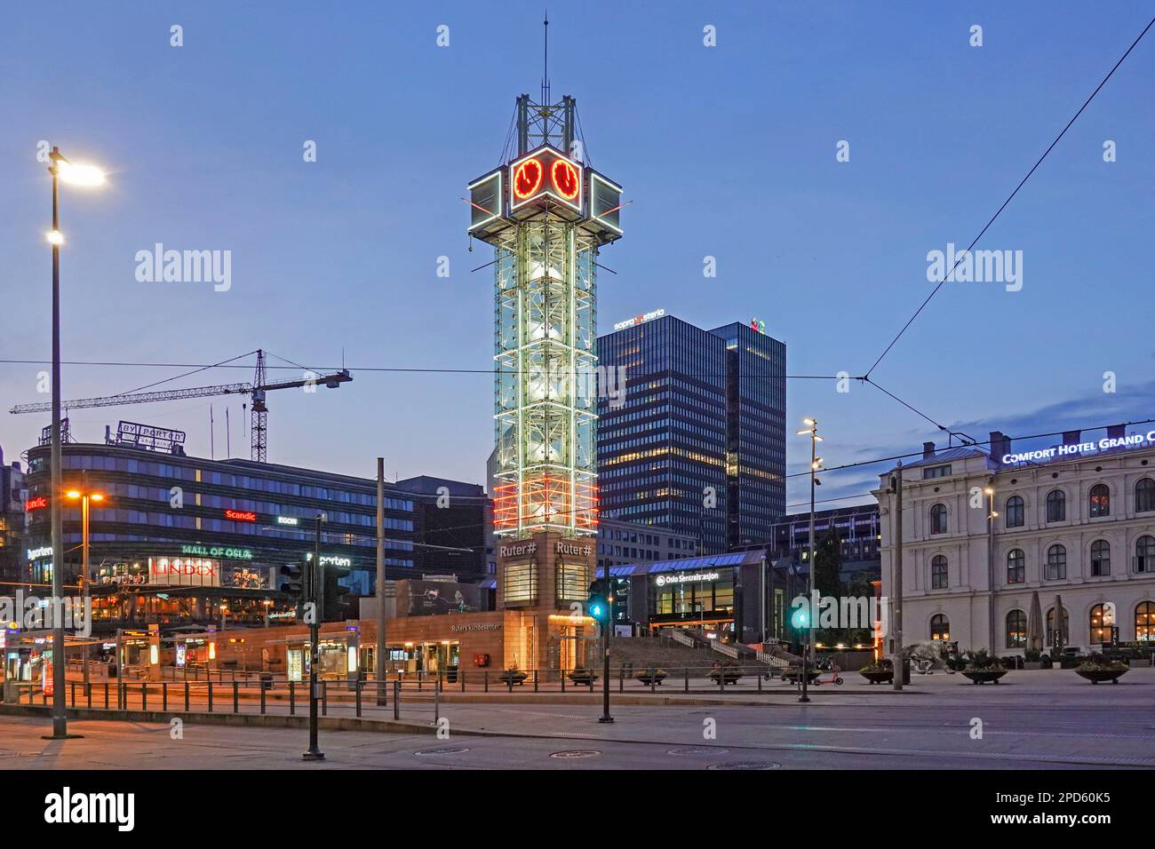 Norway, Oslo, Oslo Central Station is the largest railway station ...