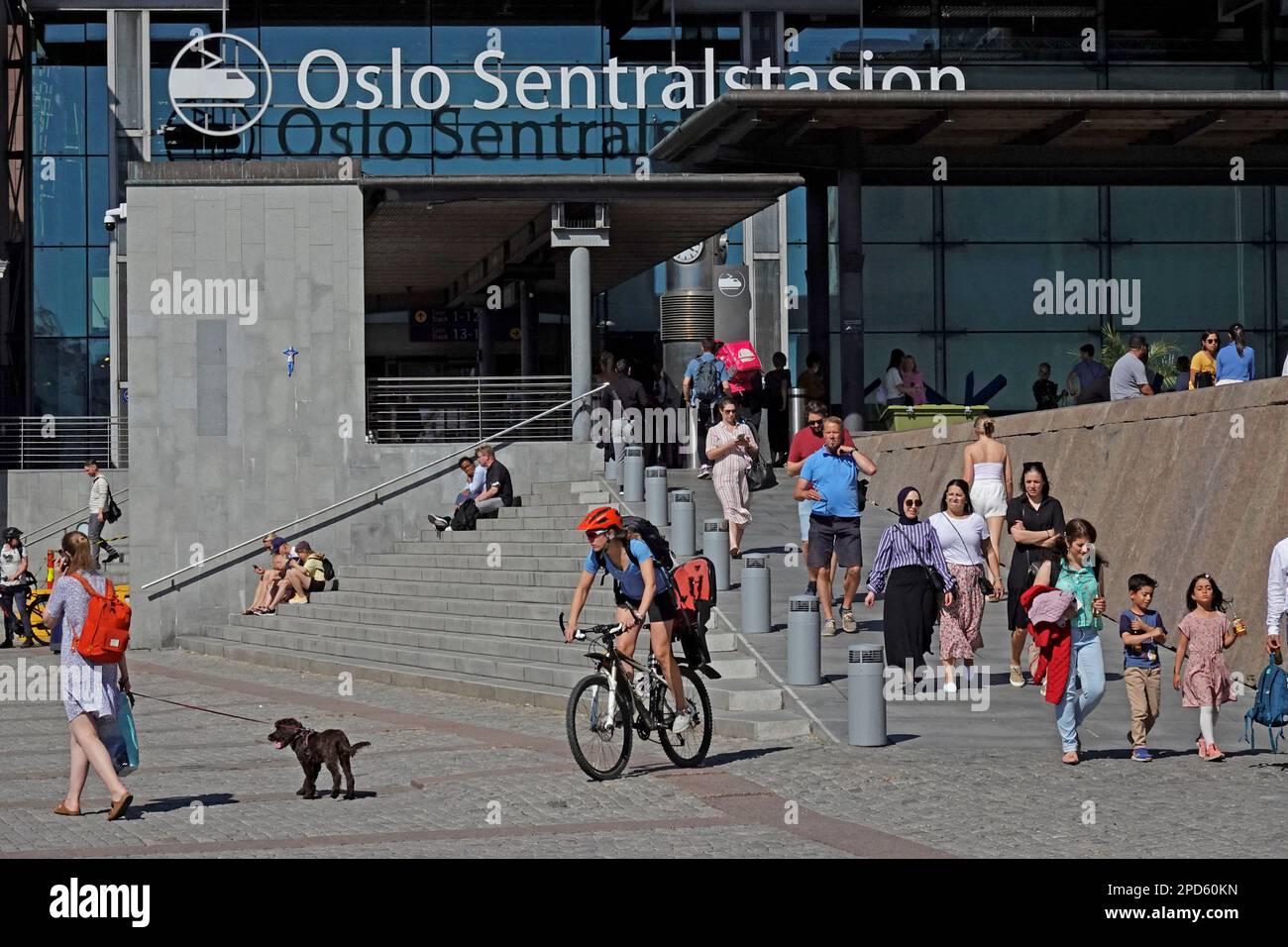 Norway, Oslo, Oslo Central Station is the largest railway station ...
