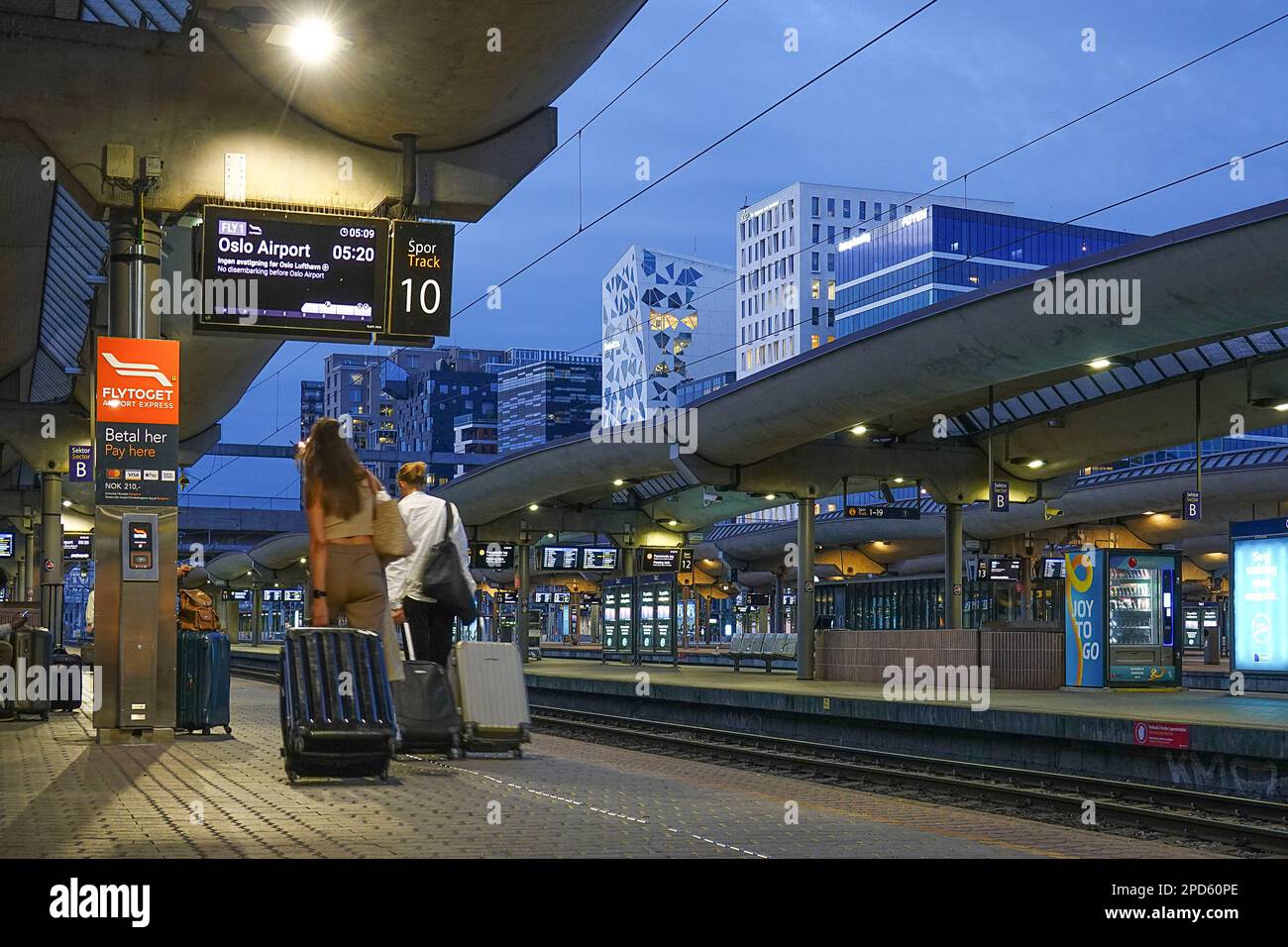 Norway, Oslo, Oslo Central Station is the largest railway station ...