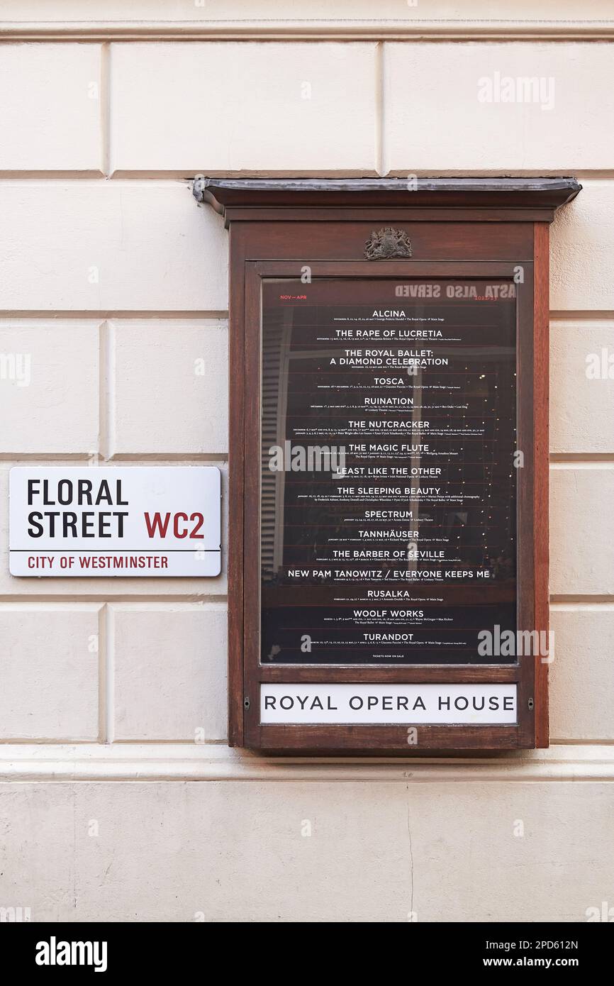Street sign for Floral Street, London WC2, England Stock Photo - Alamy