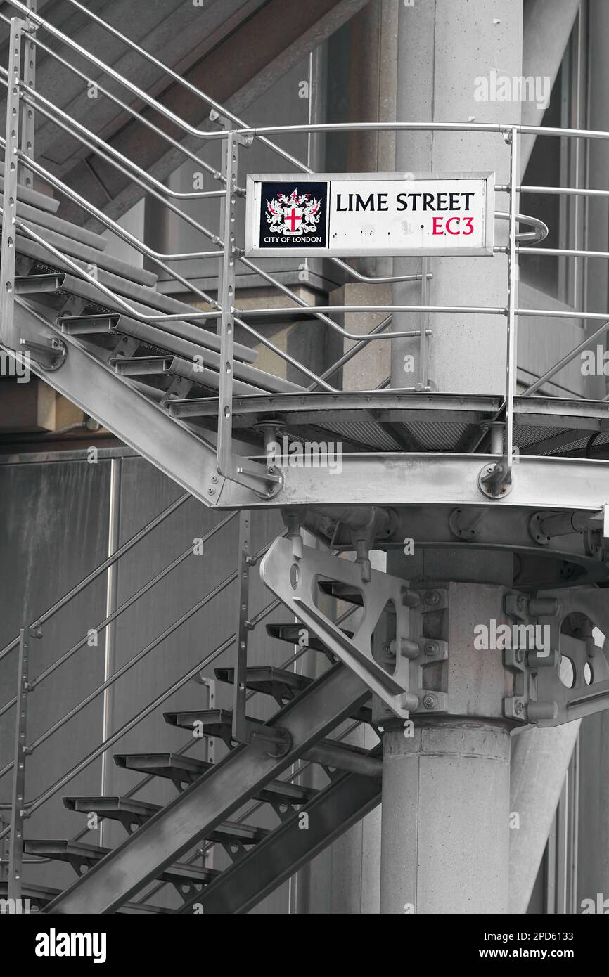 Street sign for Lime street, London EC3, England Stock Photo - Alamy