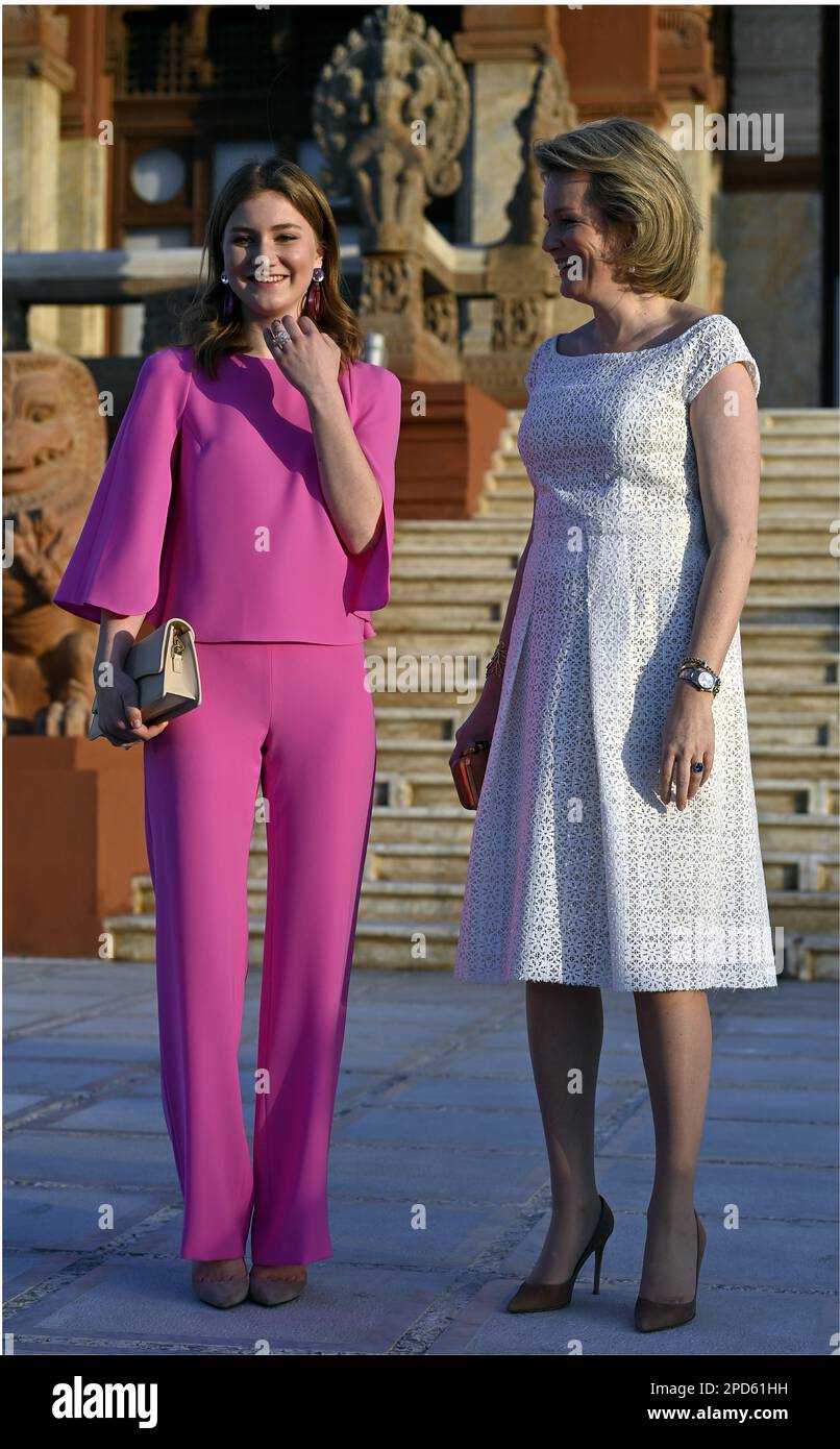Cairo, Egypt, 14 March 2023, Crown Princess Elisabeth and Queen ...