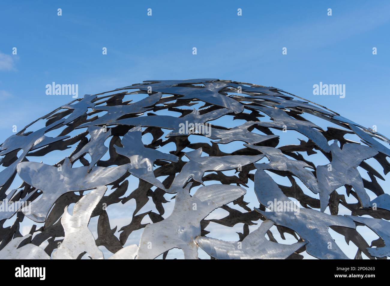 Close up of Flock Sphere by Rob Mulholland, part of the Bord Waalk ...