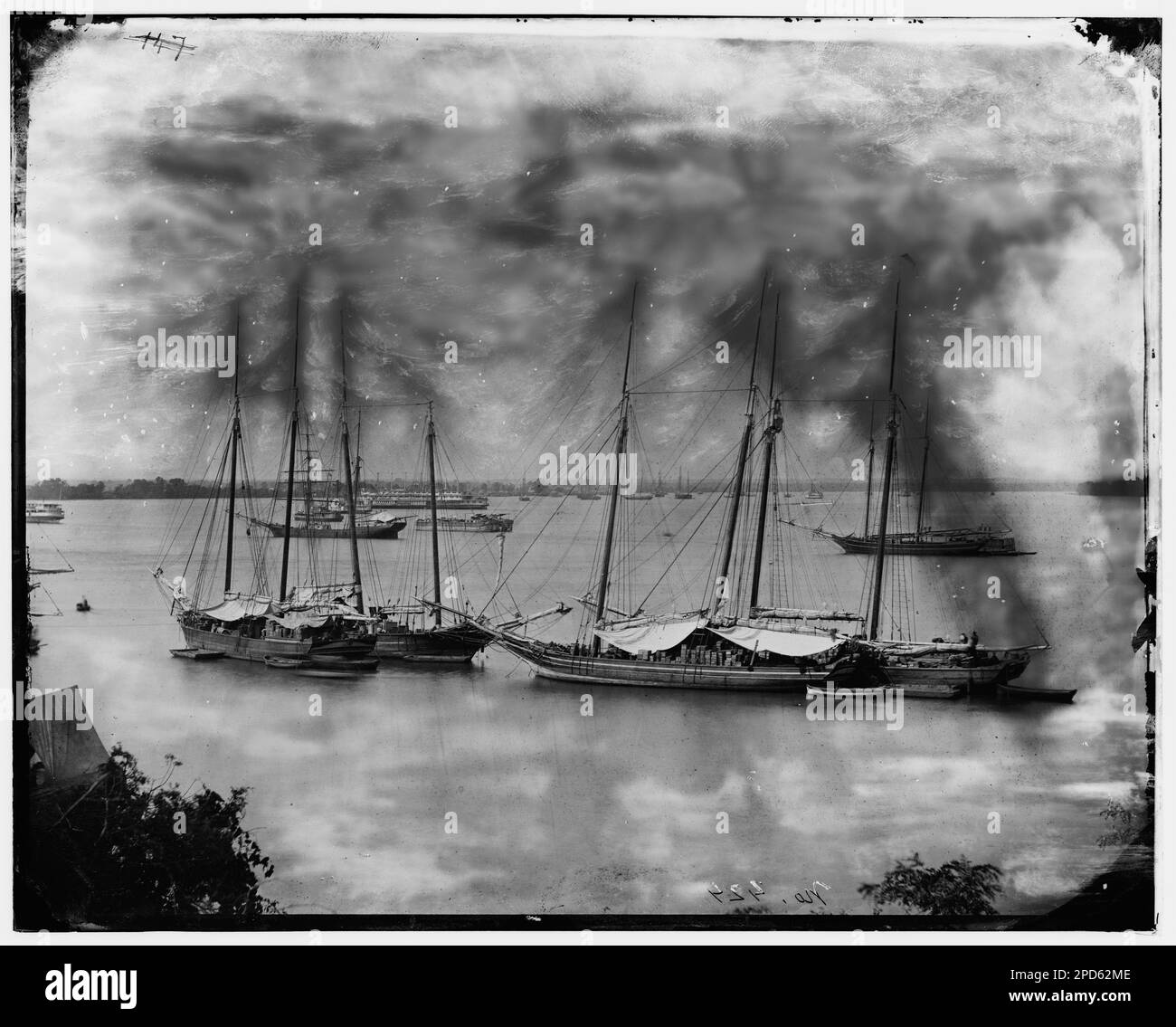Hampton Roads, Virginia. Ammunition schooners. Civil war photographs ...