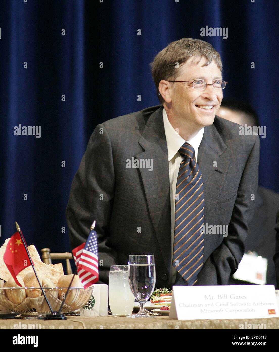Microsoft Corp. Chairman Bill Gates smiles as he is introduced ...